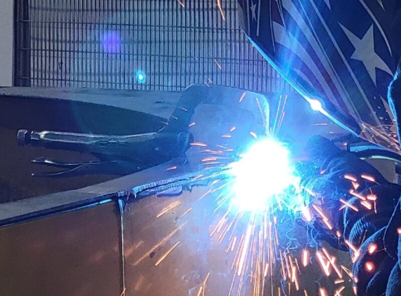 Komatsu WA900 Loader Steel Fan Shroud Welding and Fabrication Repair ...